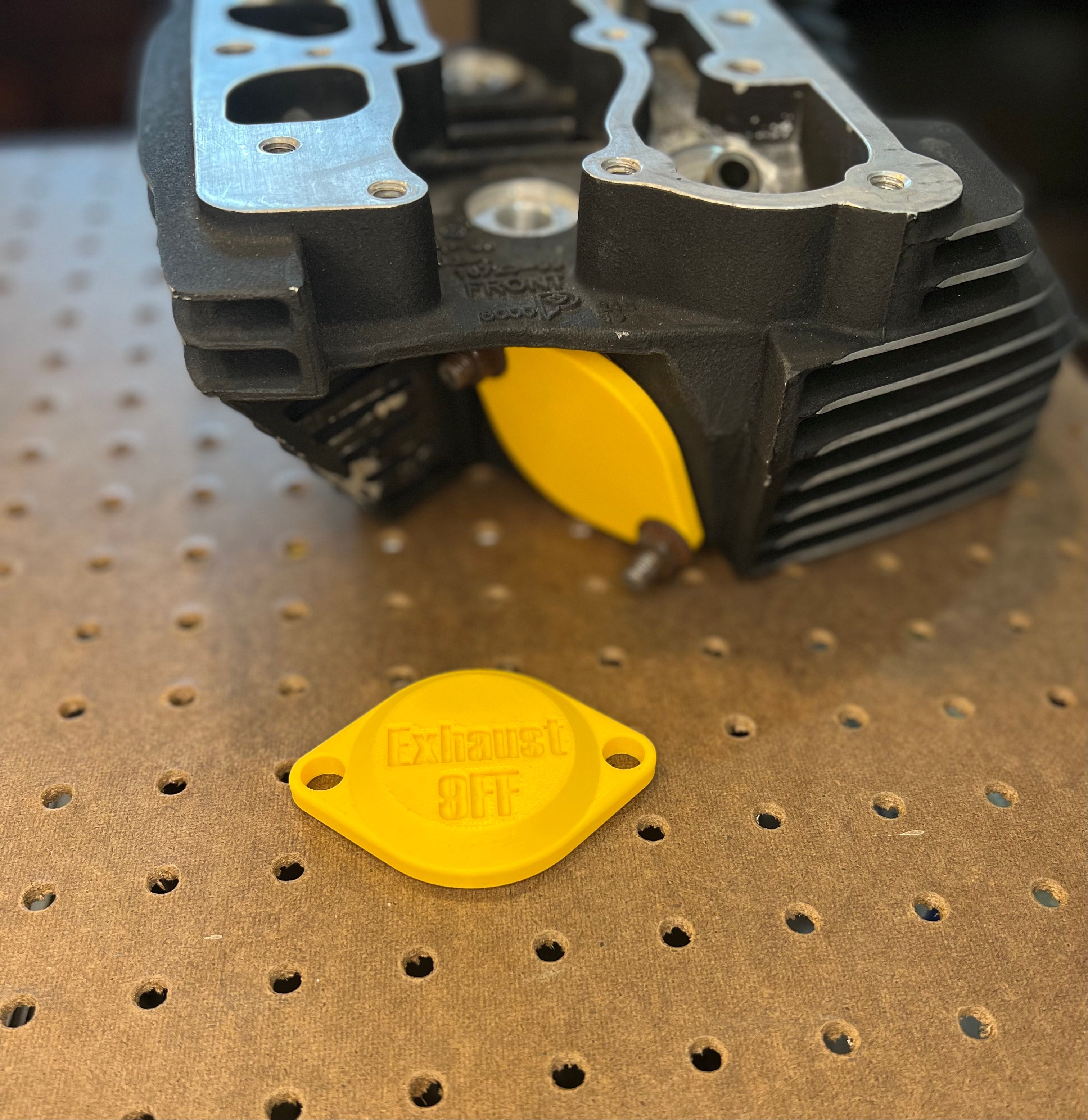 Exhaust Port Cover for M8, TwinCam and Evolution | 9 Finger Fabrication